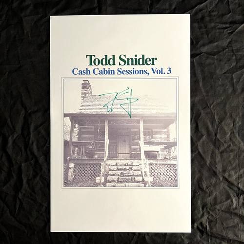 Signed Todd Snider Cash Cabin Sessions Poster w Proof (Autograph NOT ...
