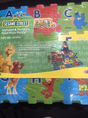 Sesame Street Alphabet AND NUMBERS Foam Floor Puzzle - 36 Pieces | eBay