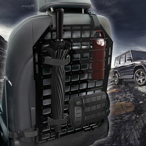 Tactical Rigid Vehicle Seat Panel Back Rack Storage Organizer For MOLLE ...