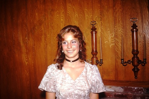 1977 candid of pretty redhead girl in dress 35mm SLIDE Al8 | eBay