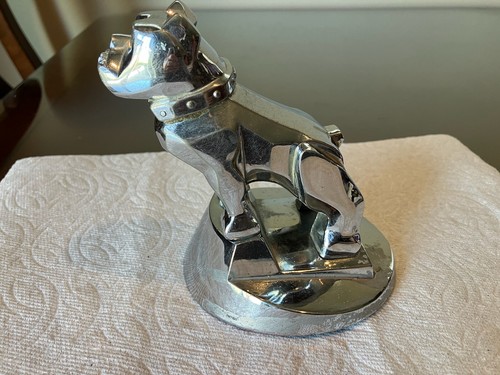 Vintage Mack Dog Hood Ornament with Base | eBay