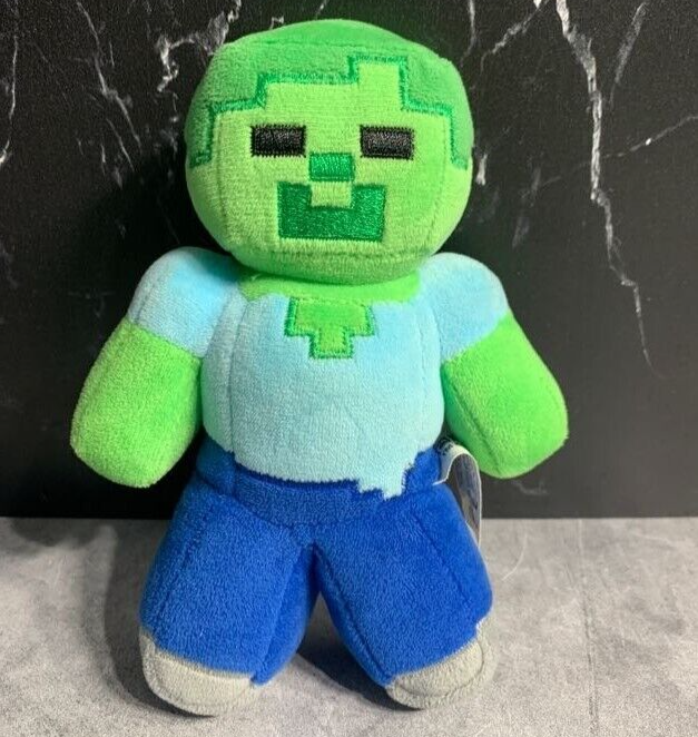 RARE! 2014 Minecraft Zombie Stuffed Plush - 7" Freestanding - Mojang ...