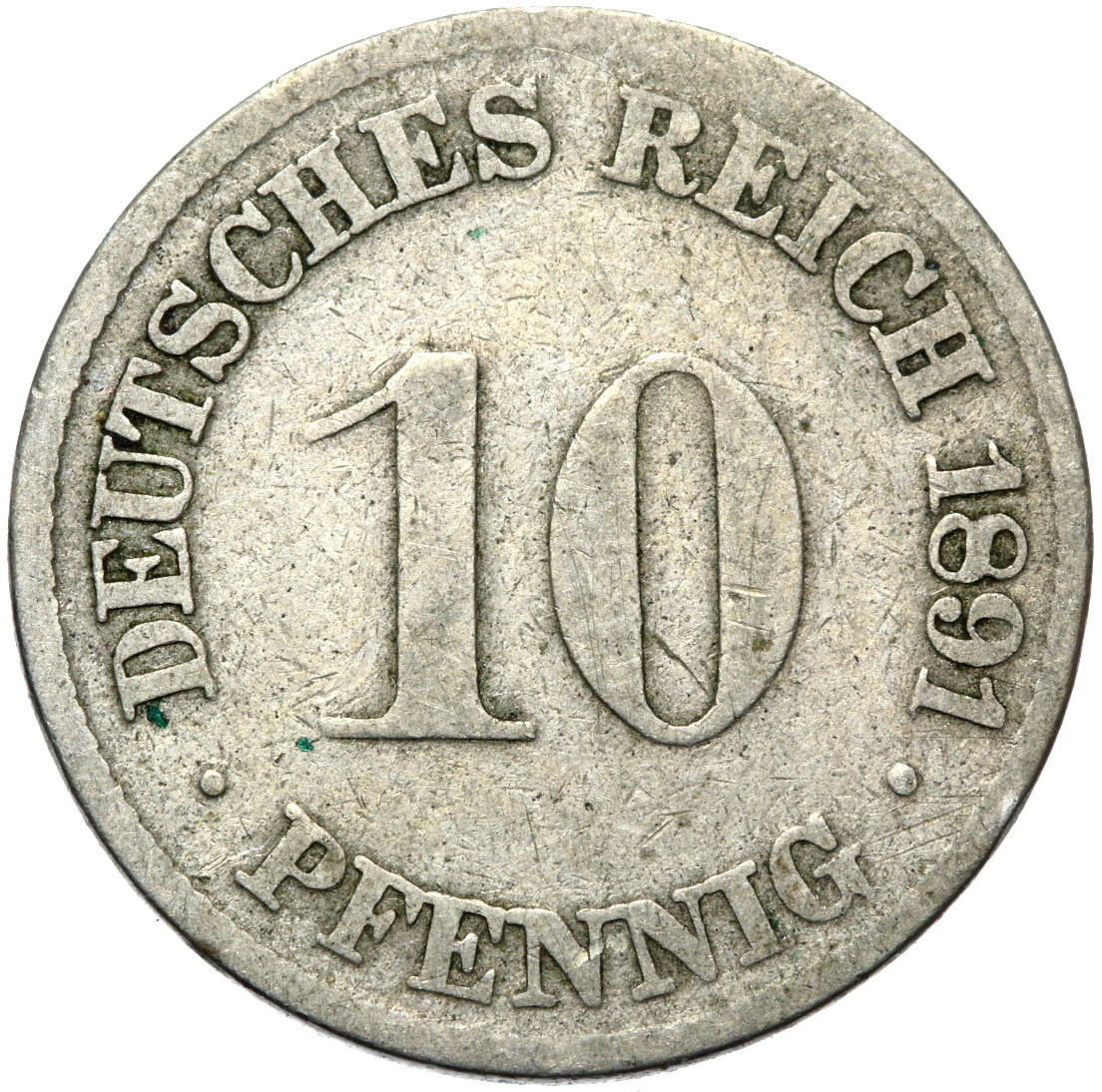 Deutsches Reich - Kaiserreich - J. 13 - Münze - 10 Pfennig 1891 G ...