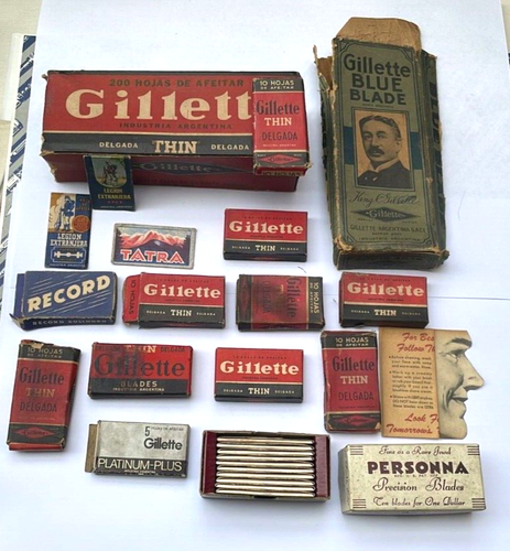 Antique Collection Of Razor Blades. Gillette-Personna-Record. | eBay