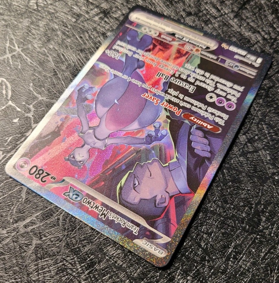 Pokemon Destined Rivals Team Rocket's Mewtwo EX SIR 231/182 Gem Mint ...