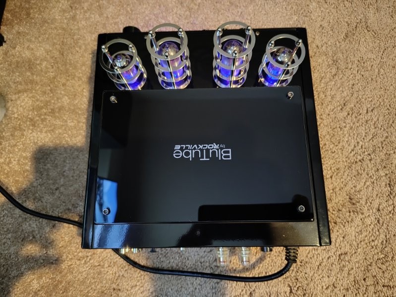 Rockville BluTube LED 70W Bluetooth Tube Amplifier/Home Stereo Receiver ...