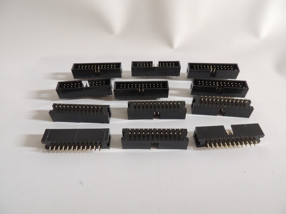 12-Pack 24-Pin 2x12 2.54mm IDC Shrouded Box Header Male Dip Type ...