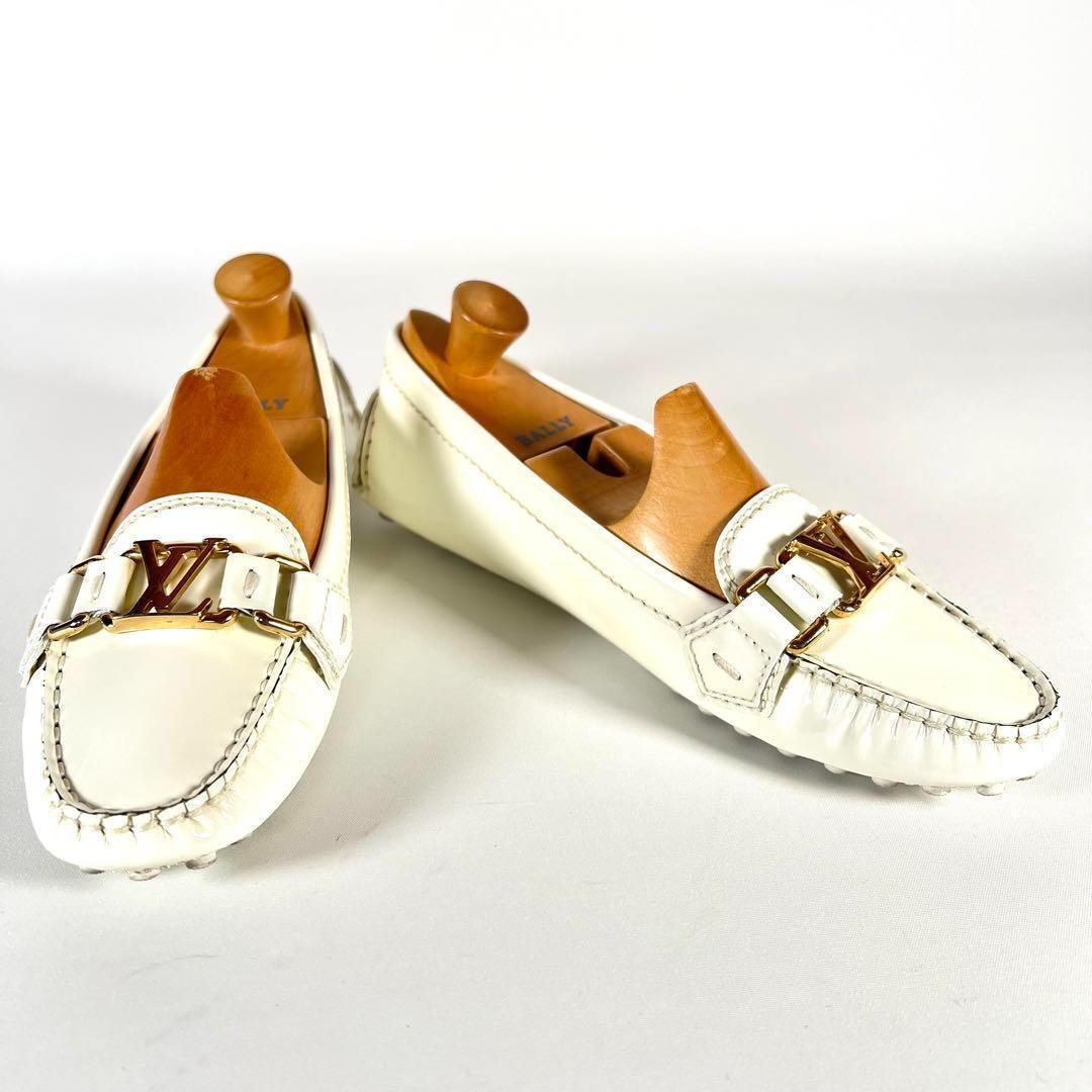 Louis Vuitton LV Loafers Shoes Leather White Size 35 … - Gem