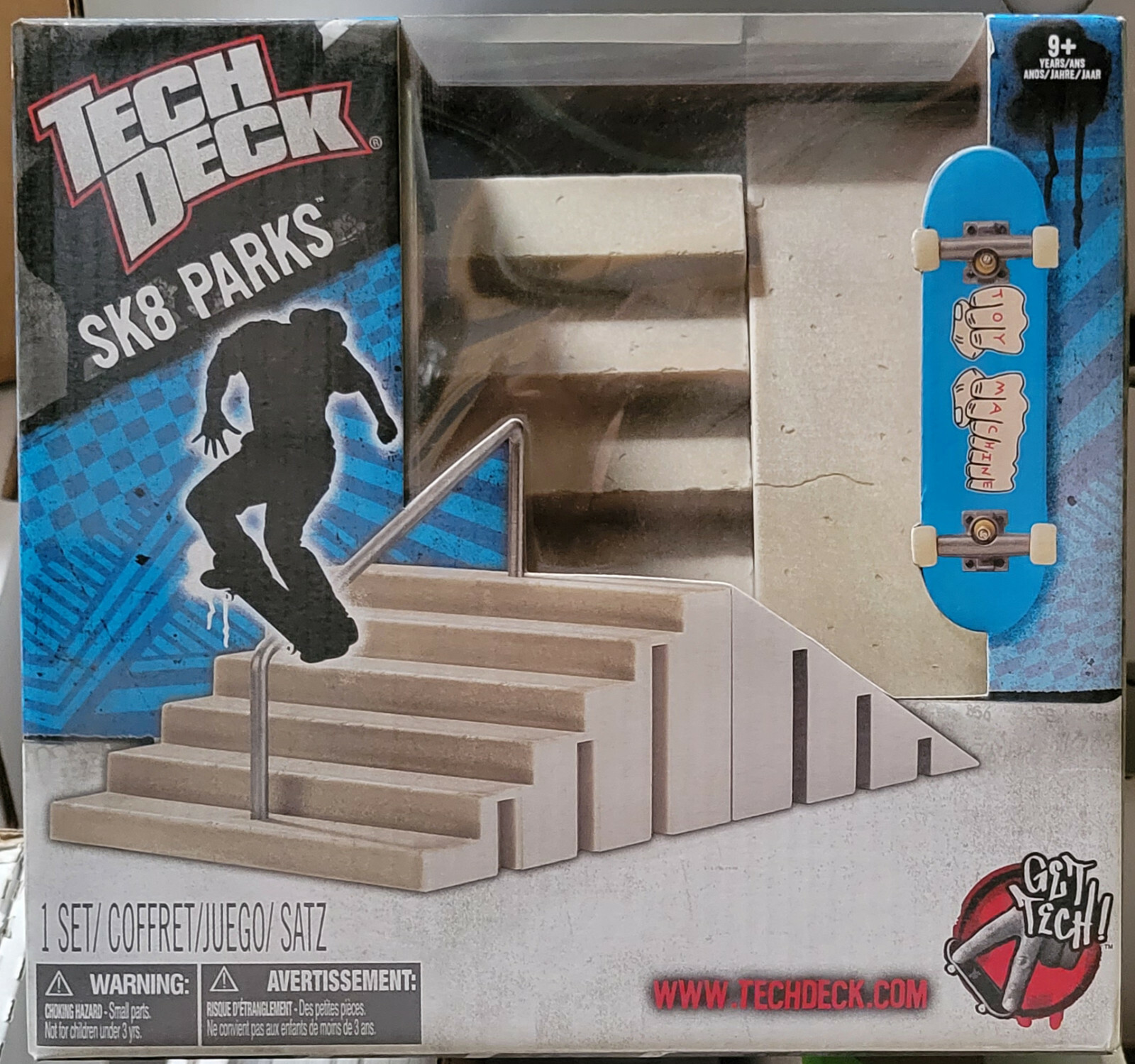 TECH DECK SK8 PARKS PACK RAMP & STAIRS W/ RAIL FOR FINGERBOARD ...