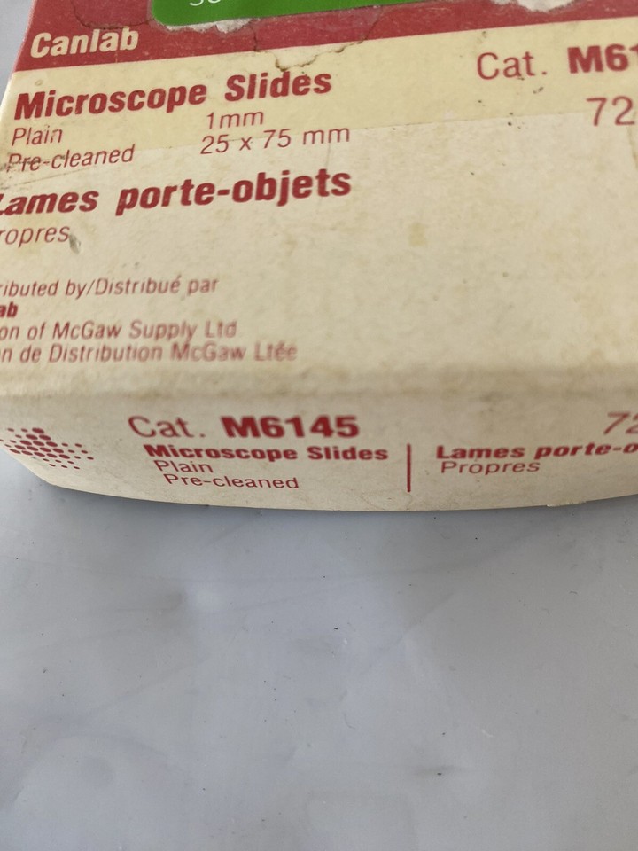 Microscope Glass Slides Canlab Baxter 25mm 75mm Plain Sterile Lab ...