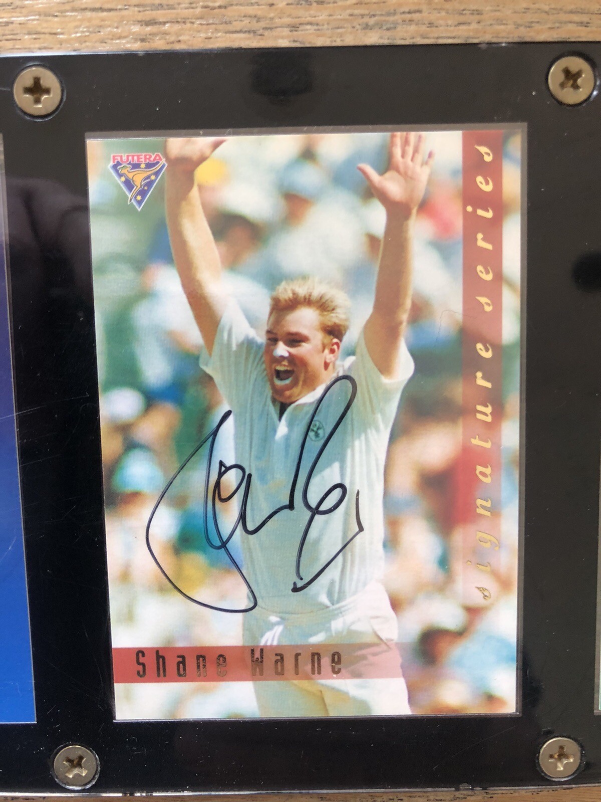 Shane Warne 1994/95 Futera Signature Card And ESP Signature Card With ...