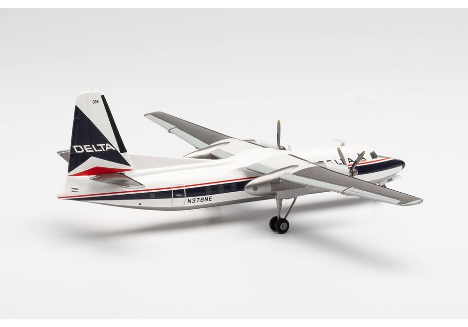 New! Herpa 571142 Delta Air Lines Fairchild FH227, reg. N378NE - 1:200 ...