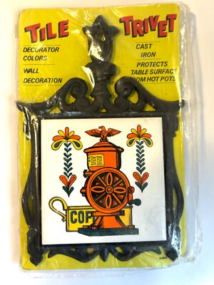 Vtg NOS Coffee Trivet Kitchen Decor Sign 1960s 1970s | eBay