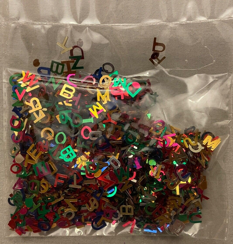 CONFETTI LETTERS, 2 PACKAGES - ALPHABET | eBay