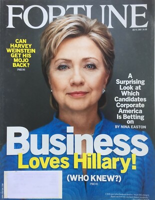 HILLARY CLINTON July 2007 FORTUNE Magazine HARVEY WEINSTEIN | eBay