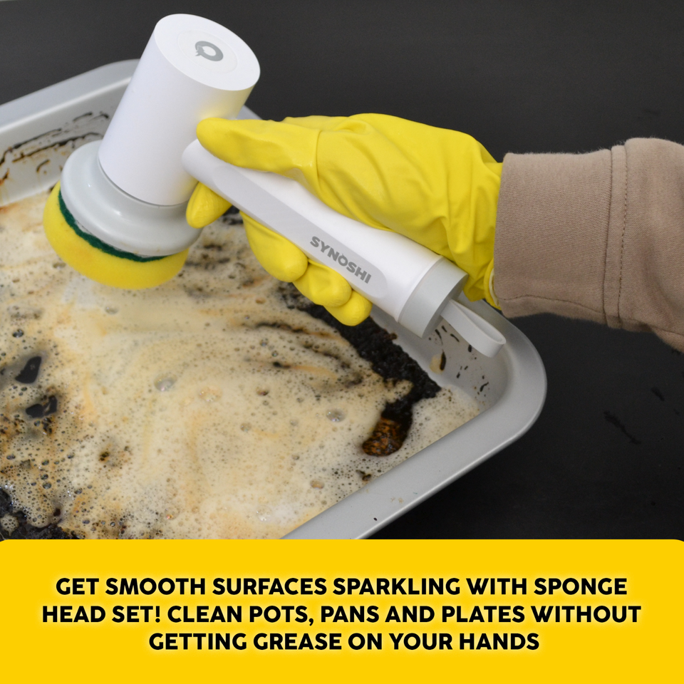 Synoshi® Sponge Brush Heads (6 Units). Perfect for Cleaning Smooth ...