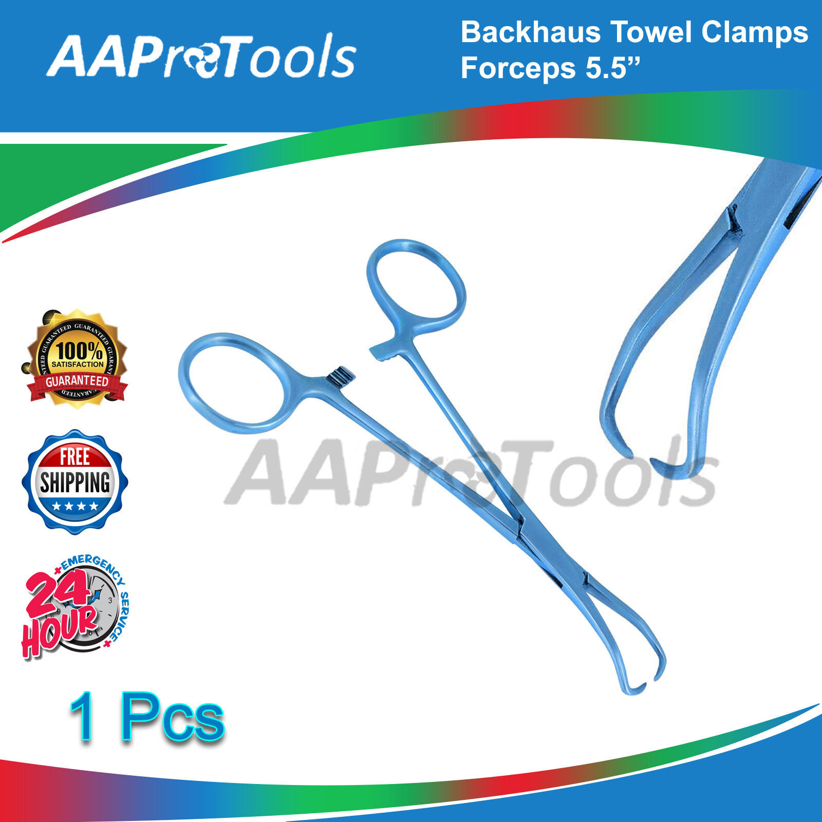 Backhaus Towel Clamps Forceps 5.5" Titanium Surgical Dental Instruments ...