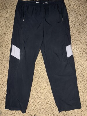 Reebok Mens Size XL Black Open Leg Hem Jogging Sweatpants zip at hems ...