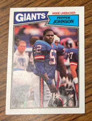 1987 Topps Card # 28 Pepper Johnson - New York Giants | eBay