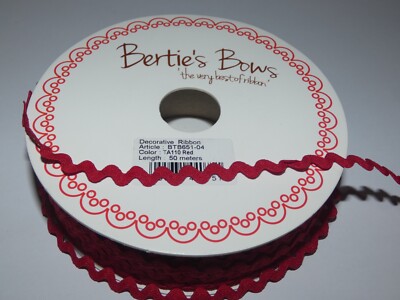 7mm x 2m Christmas Red Ric Rac Braid. | eBay