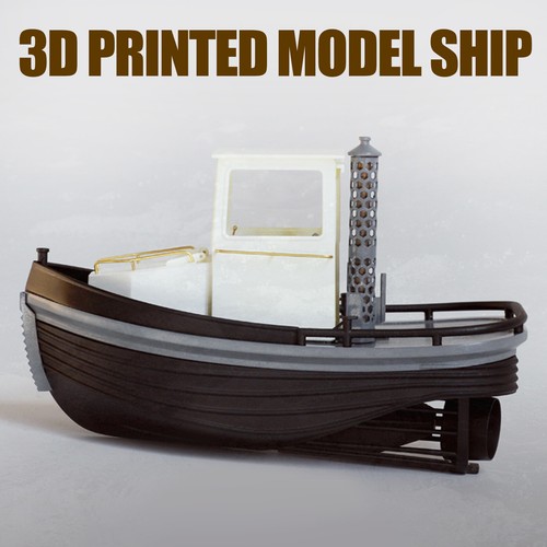 New Scale 1:18 180mm 7" RC Model Ship Kit Harbor Micro Mini Coal Tug ...