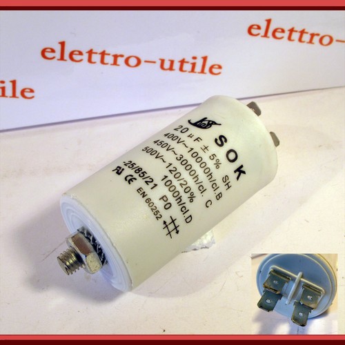Condensatore 20 microfarad motore elettrico elettropompa - Motor ...
