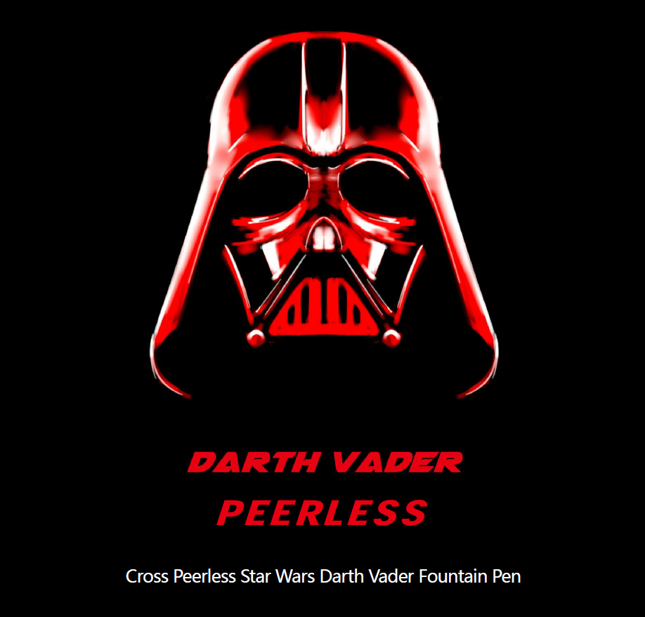 Cross Star Wars Peerless Limited Edition Darth Vader Fountain Pen ...