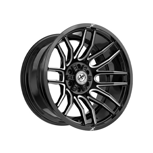 (1) XF Off-Road XF-232 Gloss Black & Milled 18X9 5x127/5x139.7 78.1 Hub ...