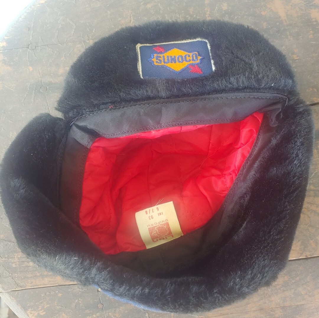Vintage Lion Uniform Sunoco Winter Drivers Hat | eBay