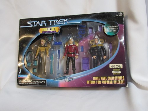 Lt. Yar Barclay Captain Picard STAR TREK Playmates 1701 Series Open Box ...