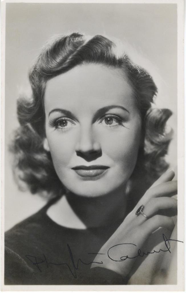 PHYLLIS CALVERT-ORIGINAL AUTOGRAPHED PHOTO-BRITISH ACTRESS | eBay