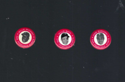 1983 ( 1969 ) MLBPA BASEBALL PINS RE-ISSUE LOT X 3 GIANTS W. MAYS ...