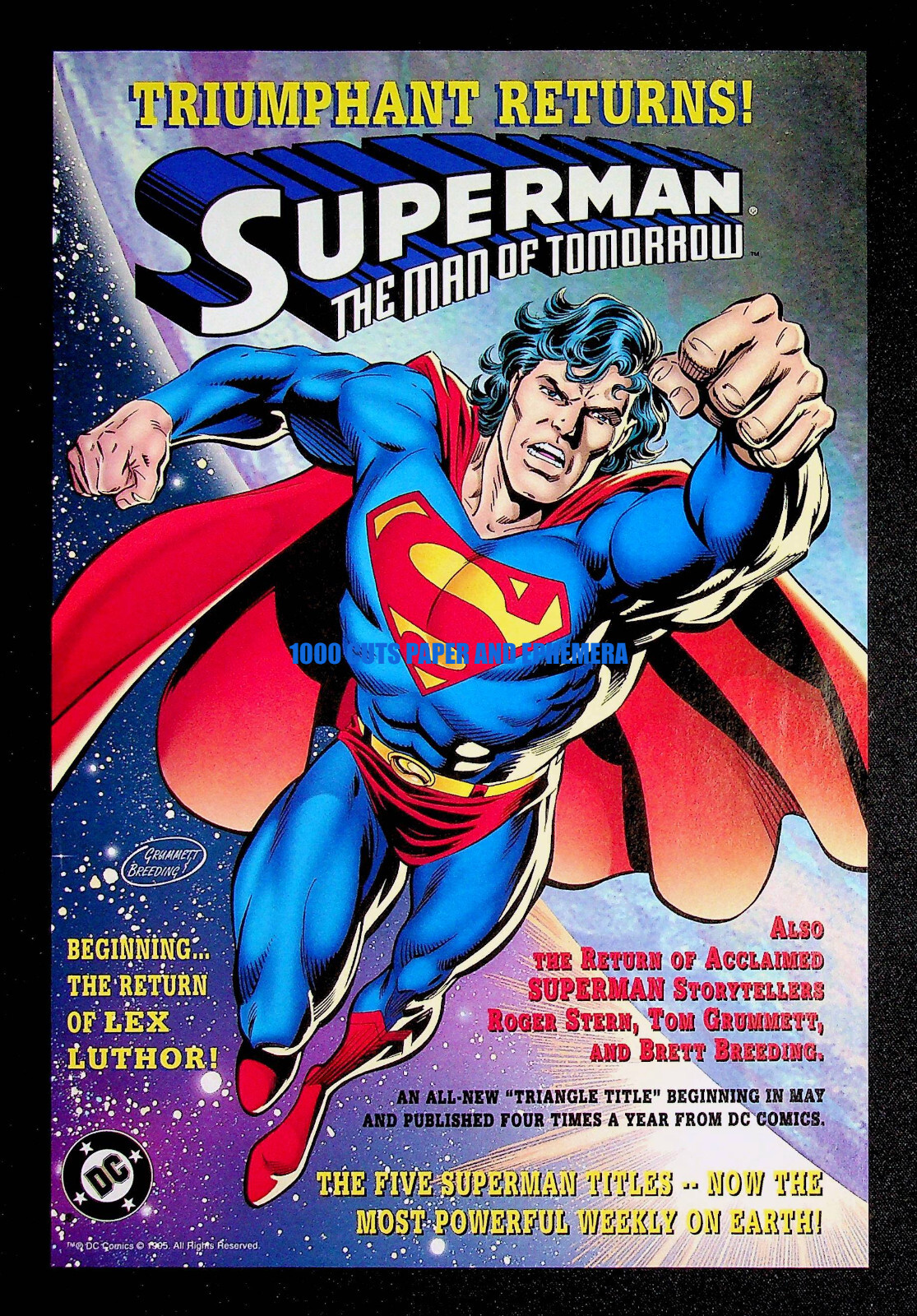 Superman the Man of Tomorrow DC Comics 1995 Print Magazine Ad Poster ...