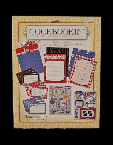 CookBookin' Recipe Scrapbooking Kit Home Cooking #807 NOS 61 Pcs ...