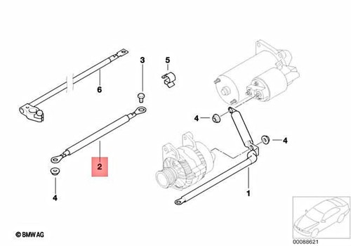 Genuine BMW E81 E82 E84 E87 E87N E88 E90 E90N E91 Ground Cable OEM ...