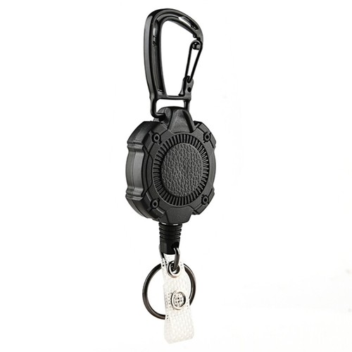 Elastic Keychain Retractable Keyring Anti-Lost ID-Card Badge Holder ...