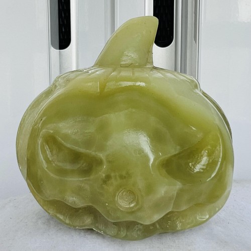 Natural Polished Afghan Jade Pumpkin Head Carving Crystal Mineral ...