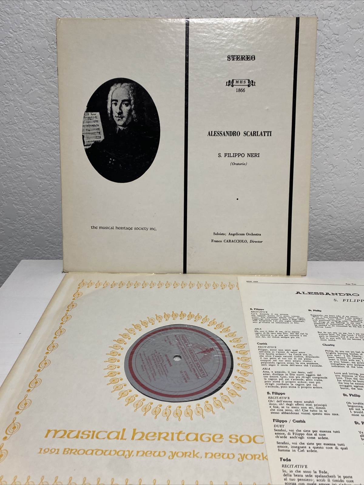 Alessandro Scarlatti - Filippo Neri (Oratorio) Franco Caracciolo LP | eBay