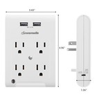 DEWENWILS 4-Outlet Wall Outlet Adapter with 2 USB and Light Sensor ...