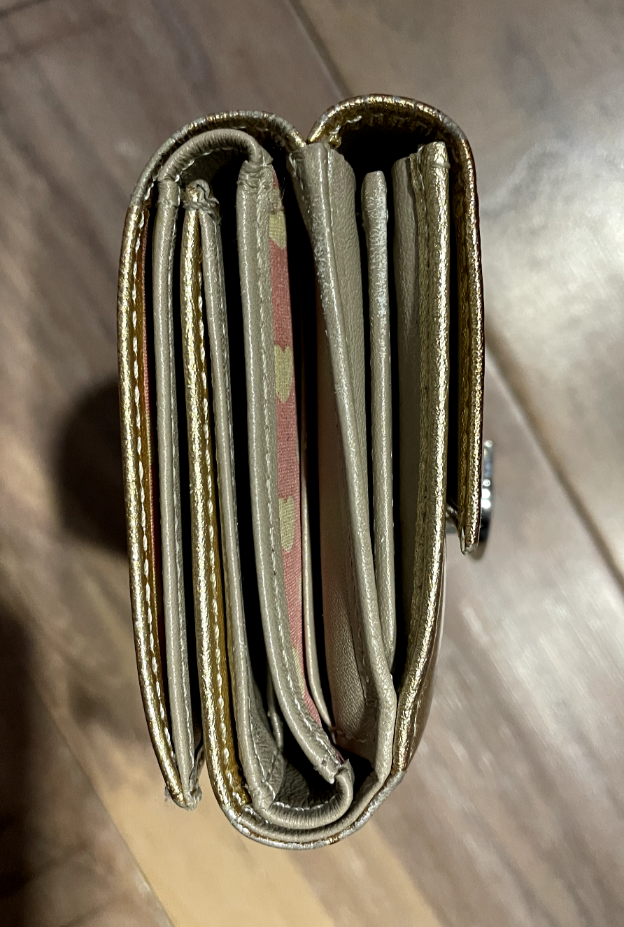 Metallic Gold Lovcat Wallet -- Lots of Pockets! | eBay