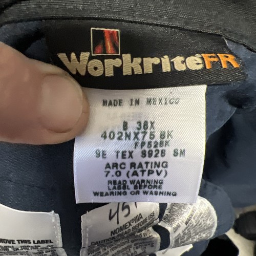 Workrite 36x32 Station Pants Fire Resistant FR 2112 Nomex ARC 7 ...