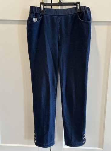 Dream Jeannes Quacker Factory Sz Small Pants Jeans Pockets Rhinestones ...