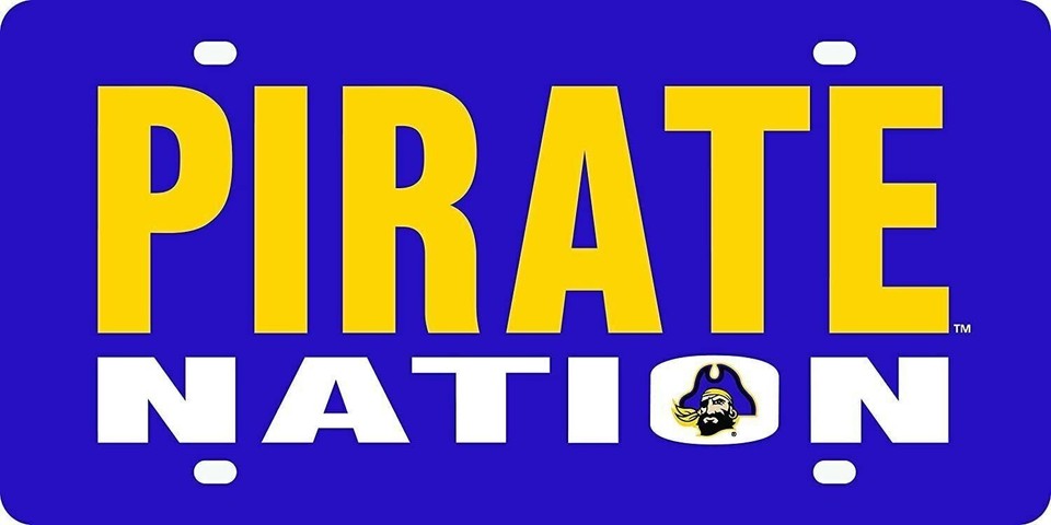 East Carolina University Pirates ECU Premium Laser Cut Tag License ...