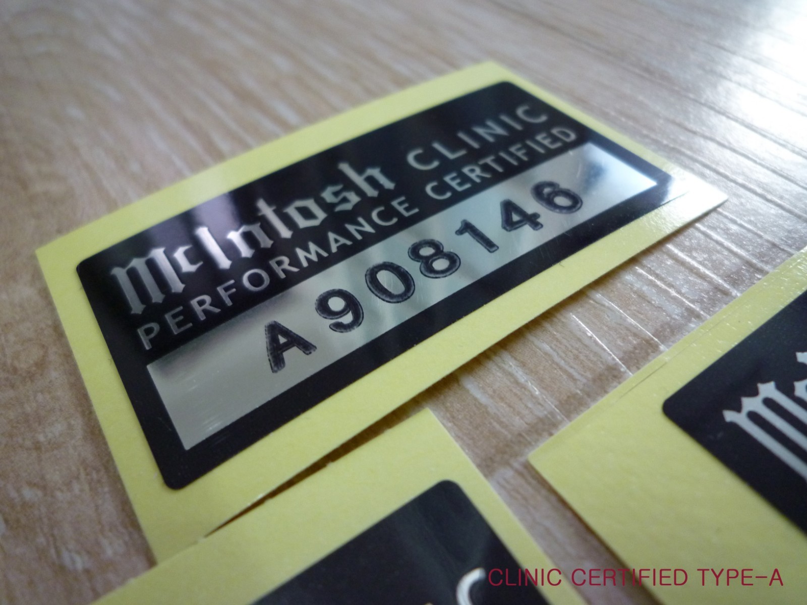 McINTOSH MC30 CLINIC CERTIFIED and SIDE SERIAL NUMBER DECALS LABELS ...