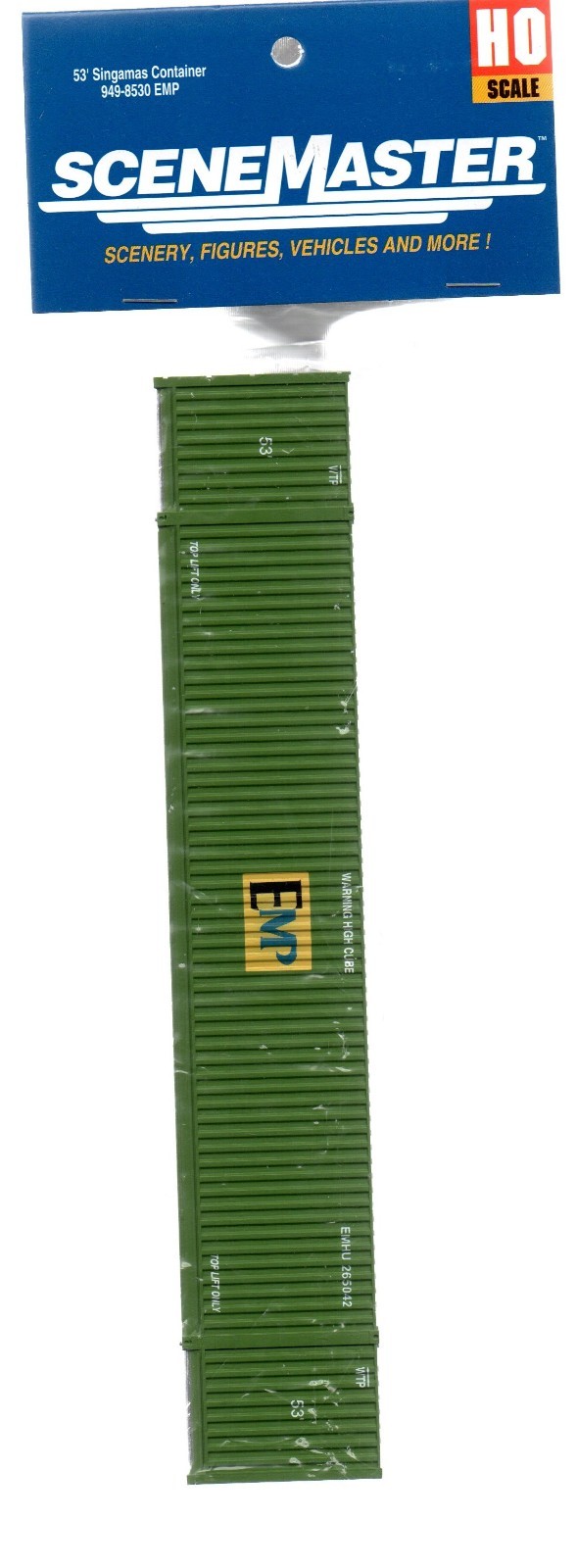 HO Scale Walthers SceneMaster 949-8530 EMP Green 53' Singamas Container ...