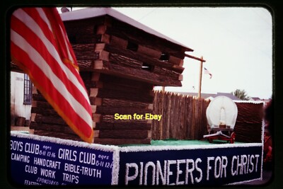 Pioneer Parade Float & American Flag in mid 1950's, Kodachrome Slide aa ...