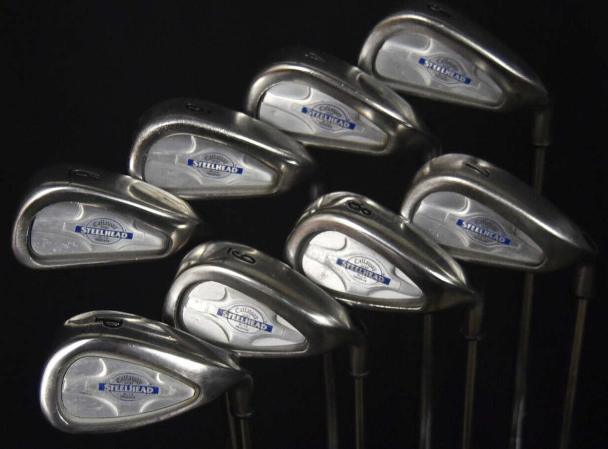 CALLAWAY STEELHEAD X14 IRONS SET 3 4 5 6 7 8 9 P LENGTH: (6) 38 IN ...