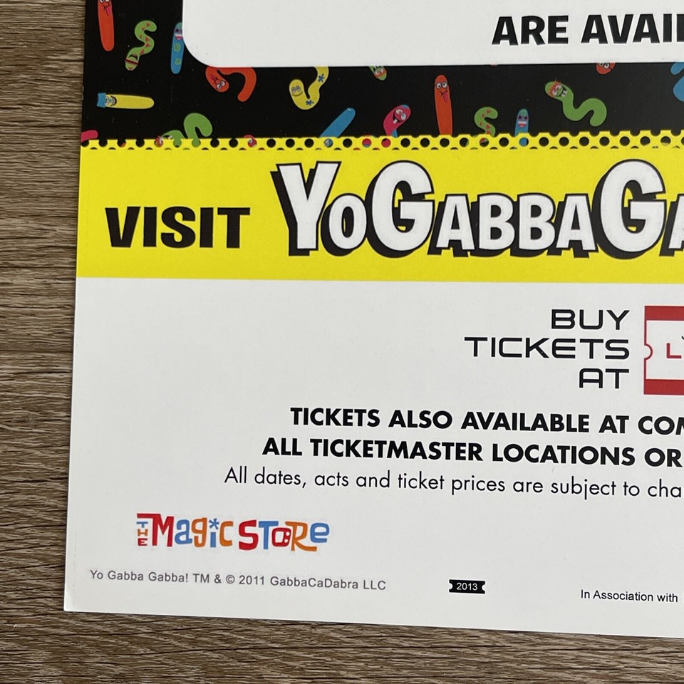yo Gabba Gabba live get the sillies out Poster Print 11x17 Comerica Theatre 2011 | eBay