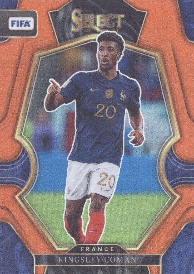 2022-23 Panini Select FIFA - Mezzanine Kingsley Coman #126 Orange Prizm ...