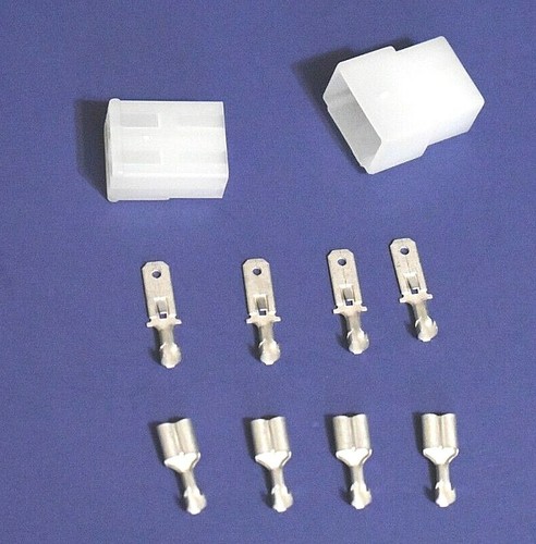 Japanese Style .250 6.3 mm 4 Terminal Wiring Harness Connector Shell ...